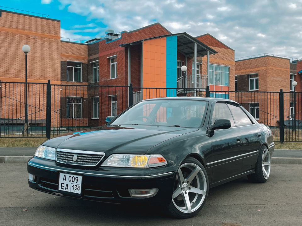 🔰 22. Разноширые Vossen R18, зимняя резина, слегка отрицательный развал🔰 — Toyota Mark II (100 ...