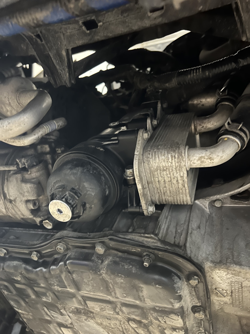 ТО и чистка датчика, замена прокладок теплообменника на масляном ...