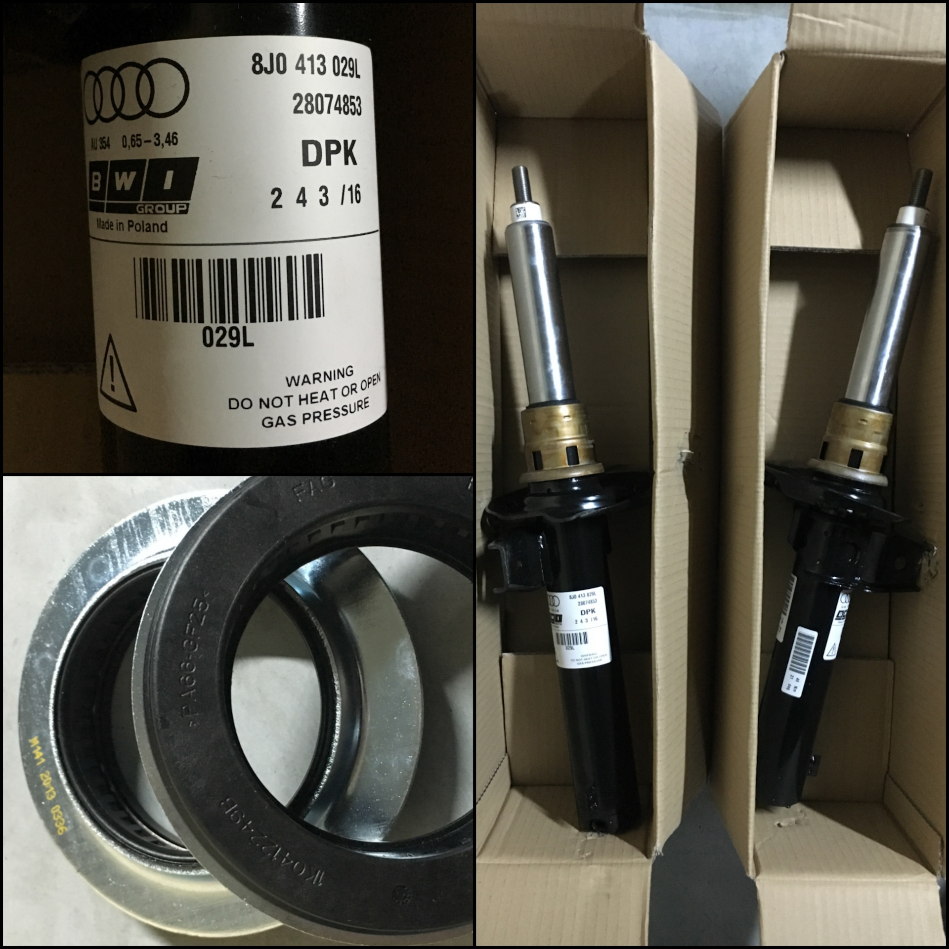 Амортизаторы, защита двигателя и фильтр — Audi TT (2G), 3,2 л, 2008 ...