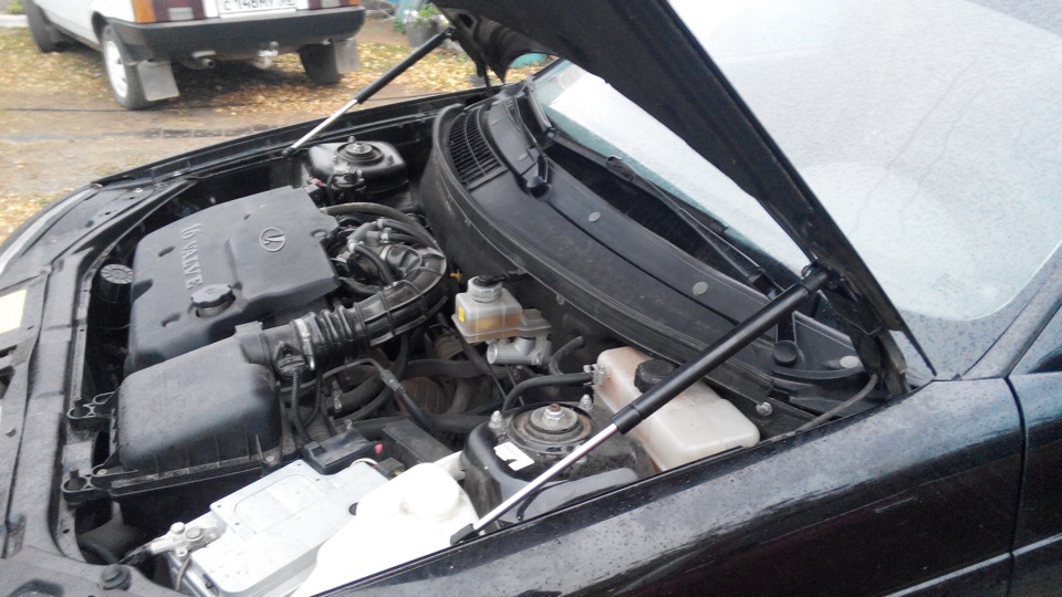 Газовые упоры на капот. — Lada Приора хэтчбек, 1,6 л, 2010 года ...