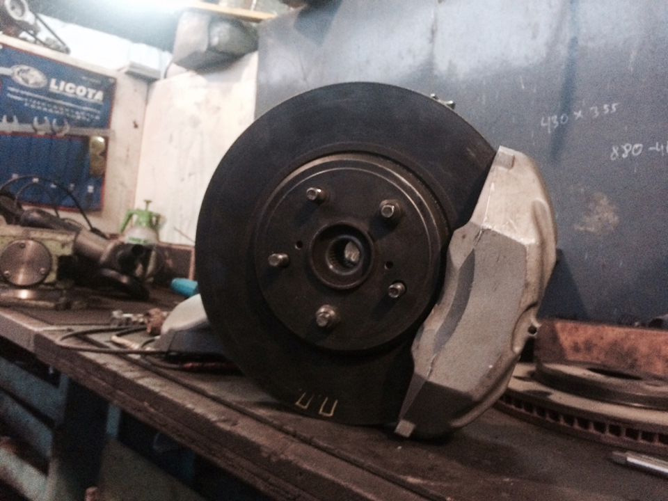 SUMITOMO brakes 4pot // 315mm. OK! — Toyota Corolla (140/150), 1,8 л ...