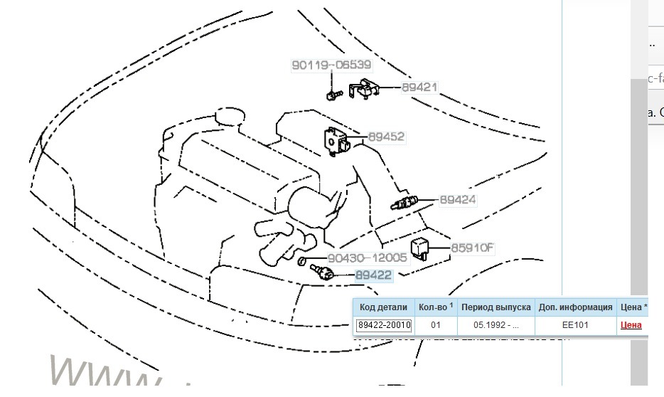 [Посылки ] Приехал датчик… HS104 — Toyota Corolla (100), 1,4 л, 1995 ...