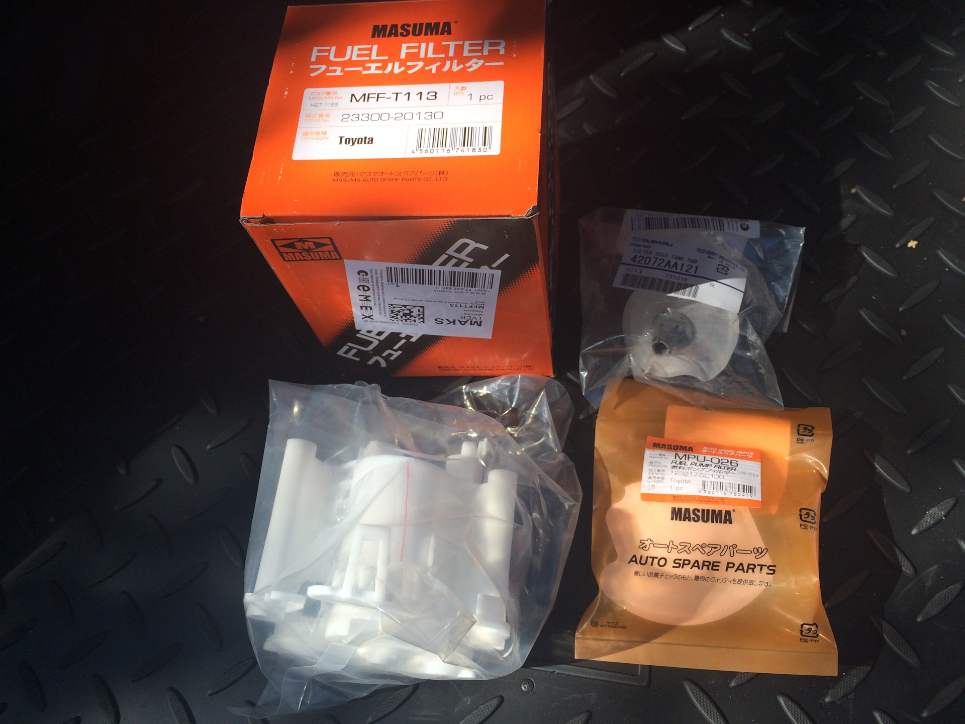 Комплект топливных фильтров. — Subaru Outback (BP), 2,5 л, 2003 года ...