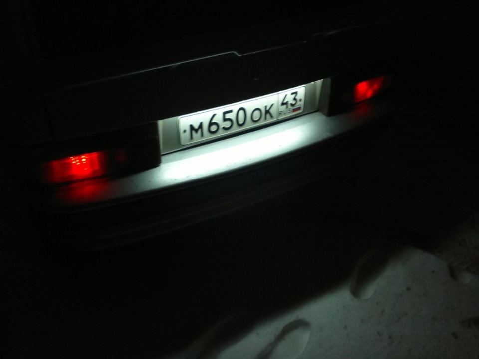 Новая подсветка номера с плавным розжигом — Lada 2114, 1,5 л, 2005 года ...