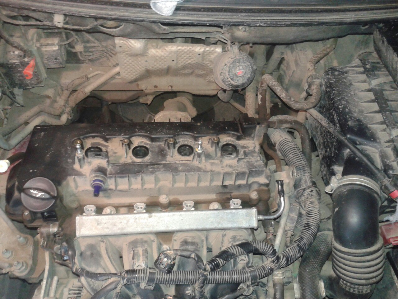 Замена прокладки клапанной крышки, MN158200 — Mitsubishi Lancer X, 1,5 ...