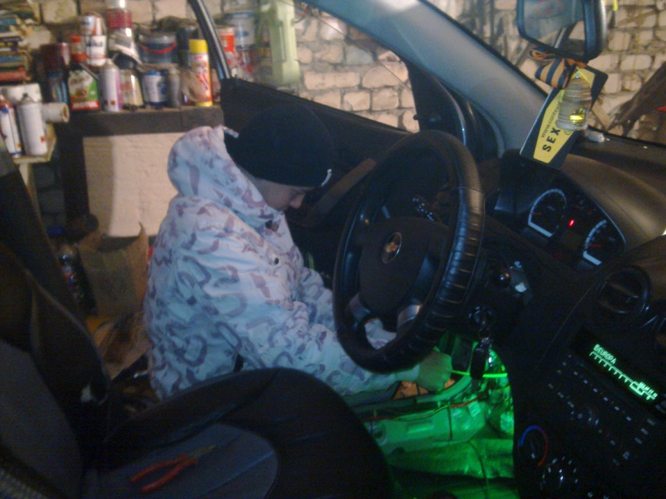 Туманки + ксенон 5000К — Chevrolet Aveo Sedan (1G), 1,2 л, 2008 года ...