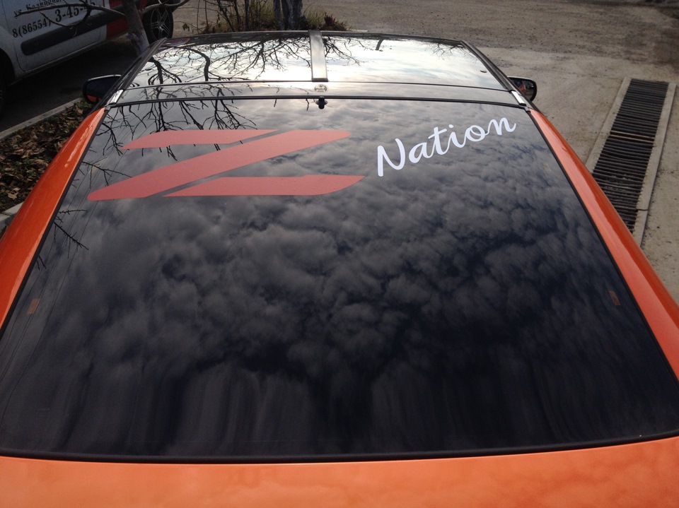 Наклейка на заднее стекло. — Nissan 300ZX (Z32), 3 л, 1995 года ...