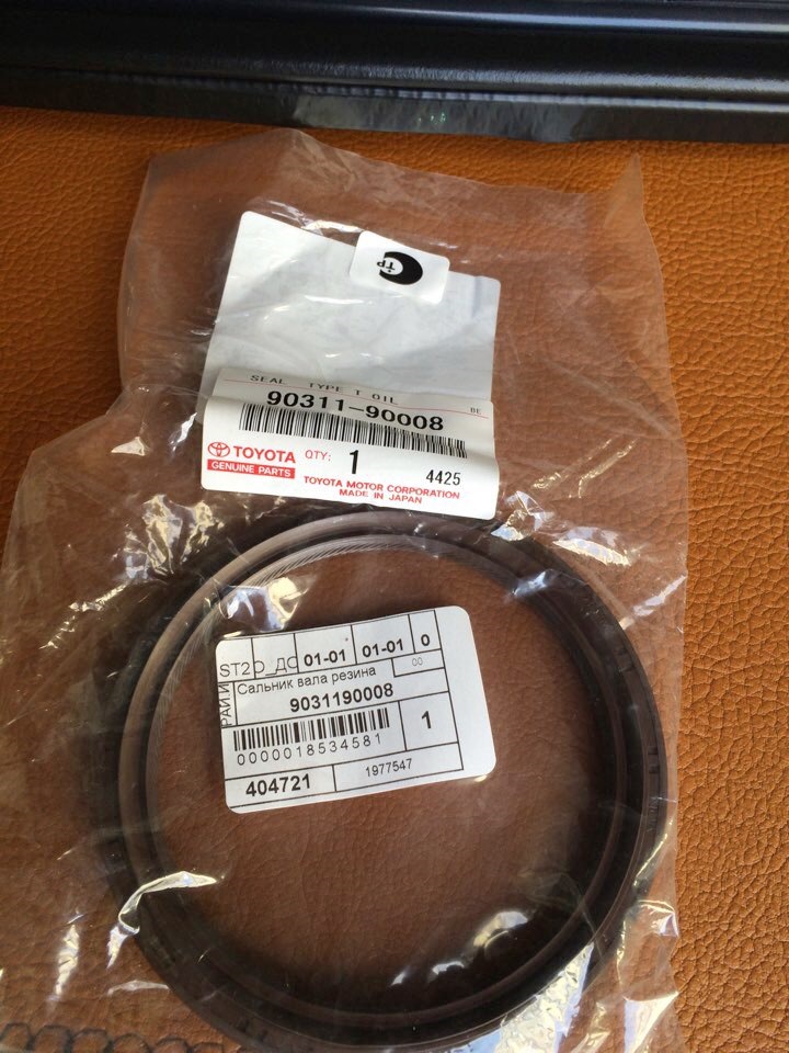 Задний сальник коленвала -замена- — Toyota Mark II (80), 2,5 л, 1991 ...