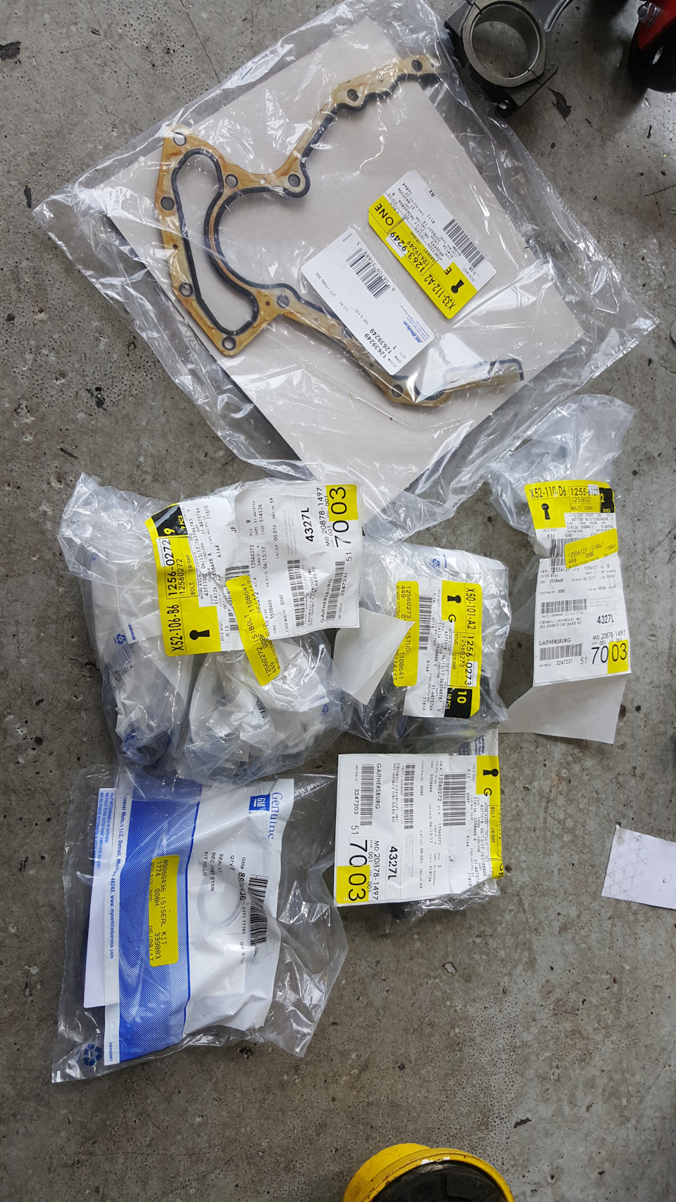 12639249 Прокладка задней крышки двигателя / Chevrolet Corvette, Tahoe ...