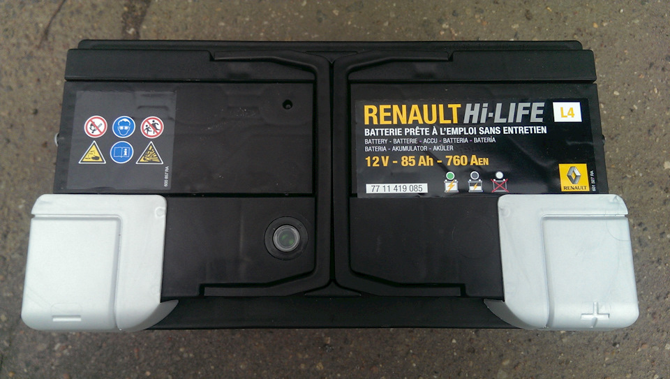 7711419085 Аккум батарея 760а (с электролитом) RENAULT | Запчасти на DRIVE2