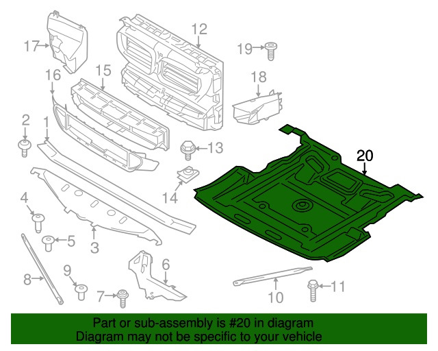 51757185112 Экран моторного отсека Пд BMW | Запчасти на DRIVE2
