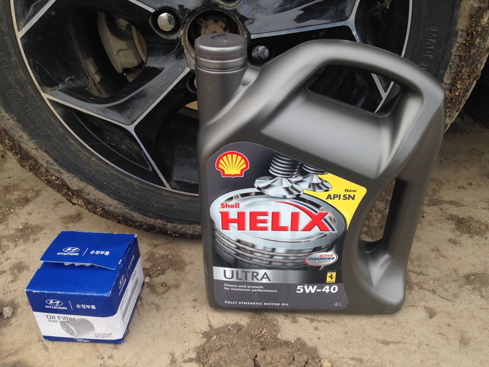 Shell Helix Ultra — Hyundai Accent (2G), 1,5 л, 2006 года | плановое ТО ...