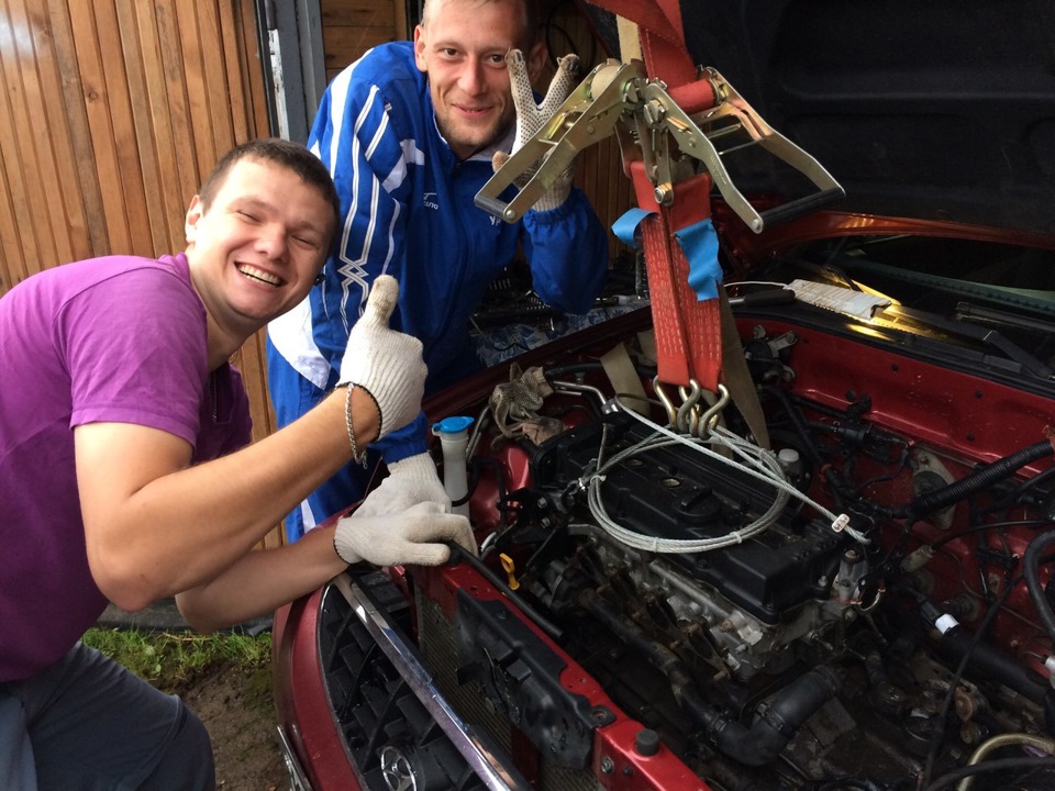 Замена двигателя часть 5 — Hyundai Accent (2G), 1,5 л, 2005 года ...