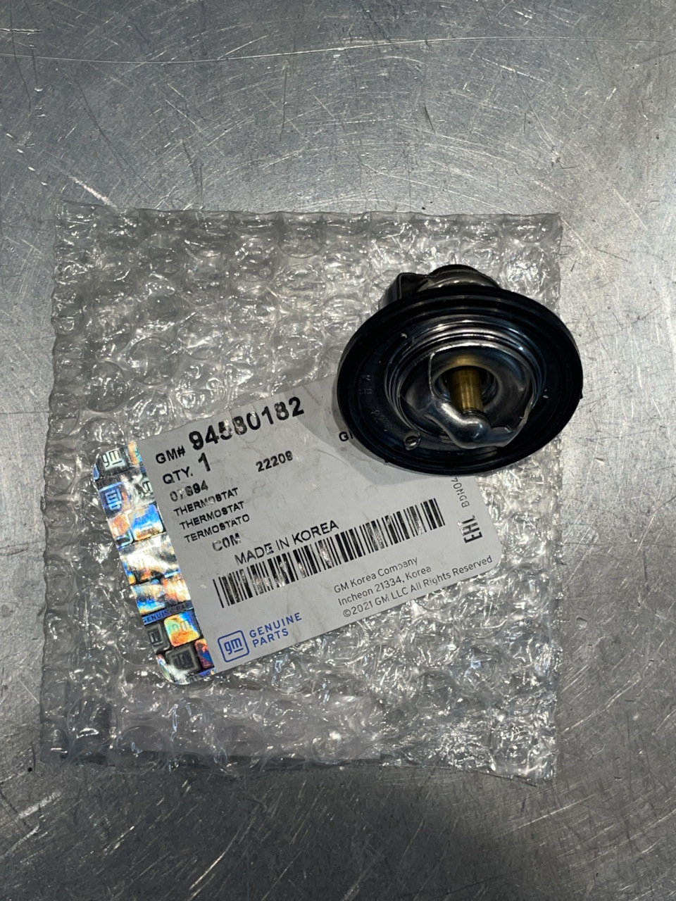 94580182 Термостат (82*C) / Daewoo Matiz, Chevrolet Spark 0.8/1.0 98 ...