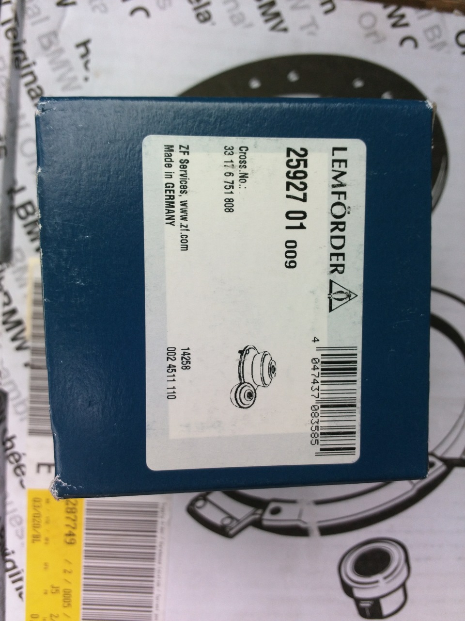 2592701 Подвеска (сайлентблок), раздаточная коробка LEMFORDER ...