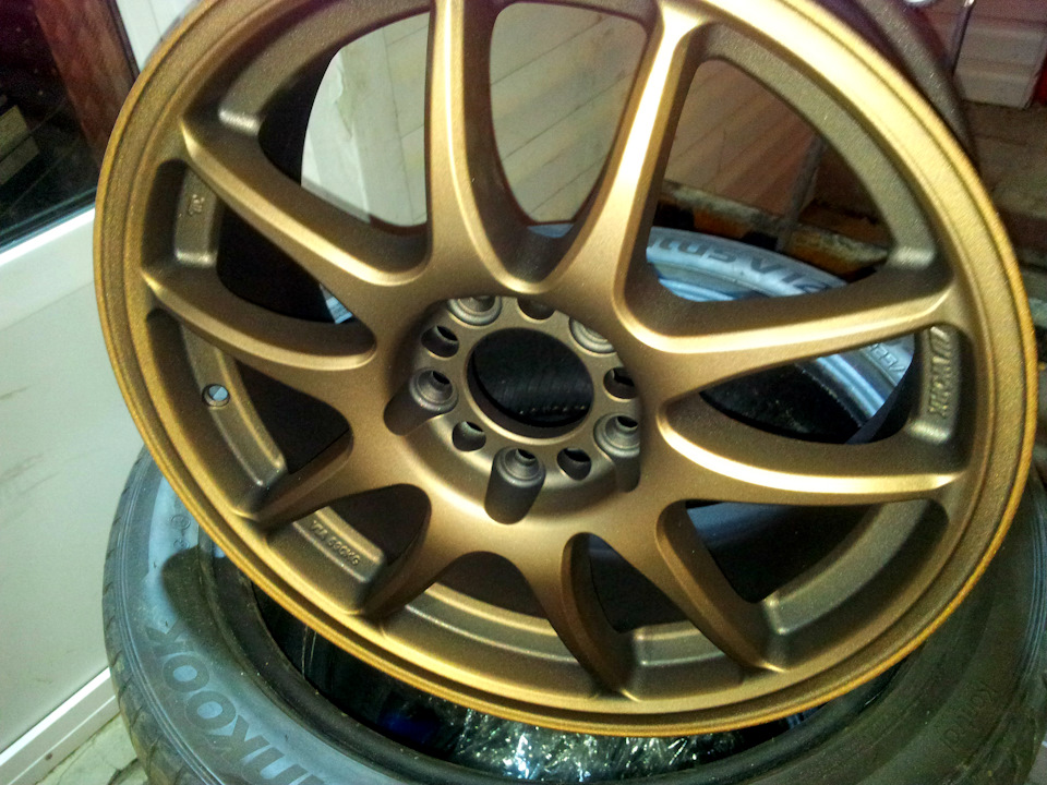 Порошковый окрас Work Emotion Cr-Kai в цвет mat bronze — Honda Accord (7G), 2,4 л, 2008 года ...