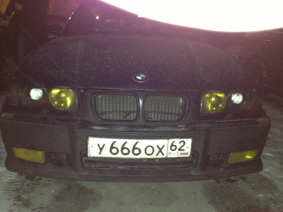 "Тюнинг" передней оптики — BMW 3 series Coupe (E36), 1,8 л, 1993 года ...