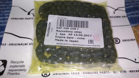 03F109158J Цепь привода распредвала, комплект VAG | Запчасти на DRIVE2