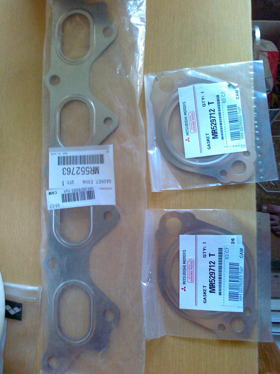 установил паук 4-2-1 (выхлоп часть.1) — Mitsubishi Lancer IX, 1,6 л ...