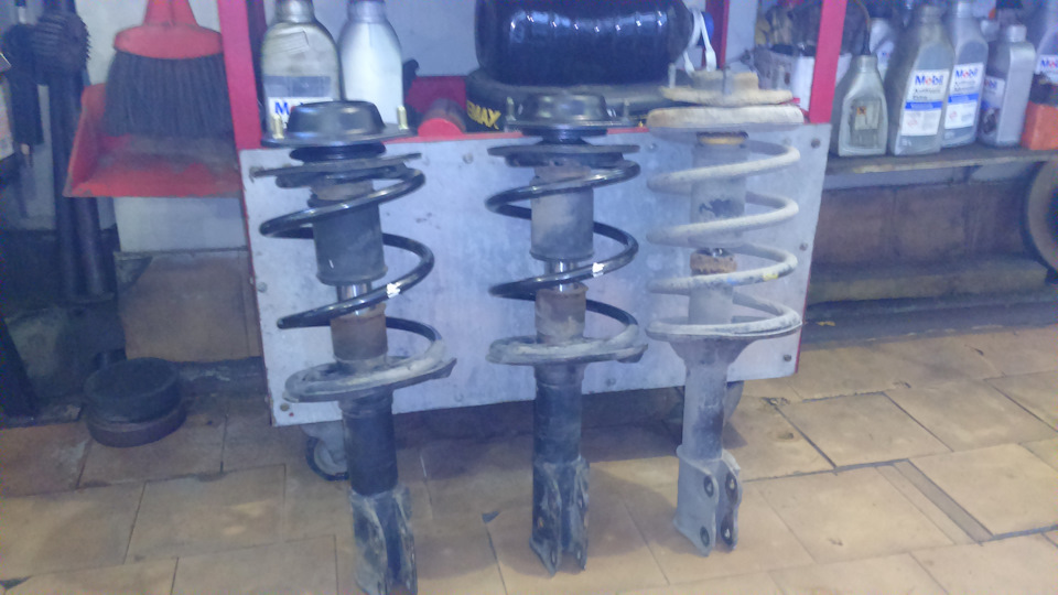 Установка передних амортизаторов от Lancer Evo X на Airtrek ...