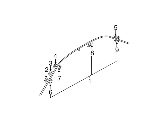 MU000218 Клипса молдинга крыши Mitsubishi | Запчасти на DRIVE2