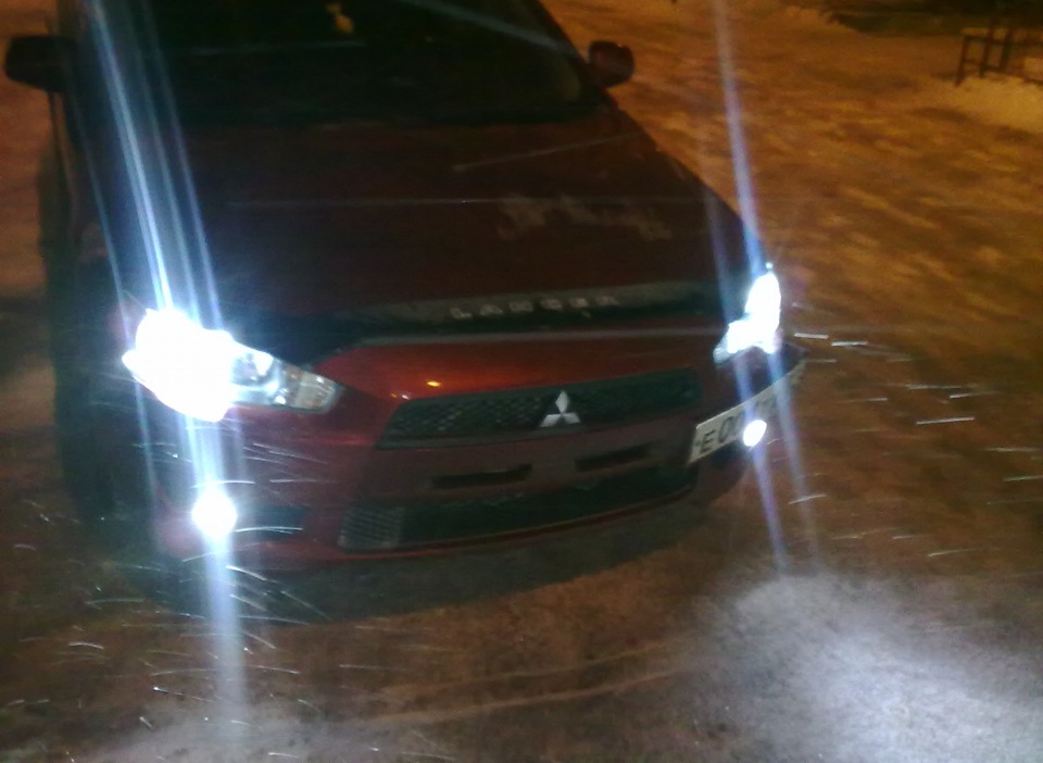 Ксенон 6000К — Mitsubishi Lancer X, 1,5 л, 2007 года | аксессуары | DRIVE2
