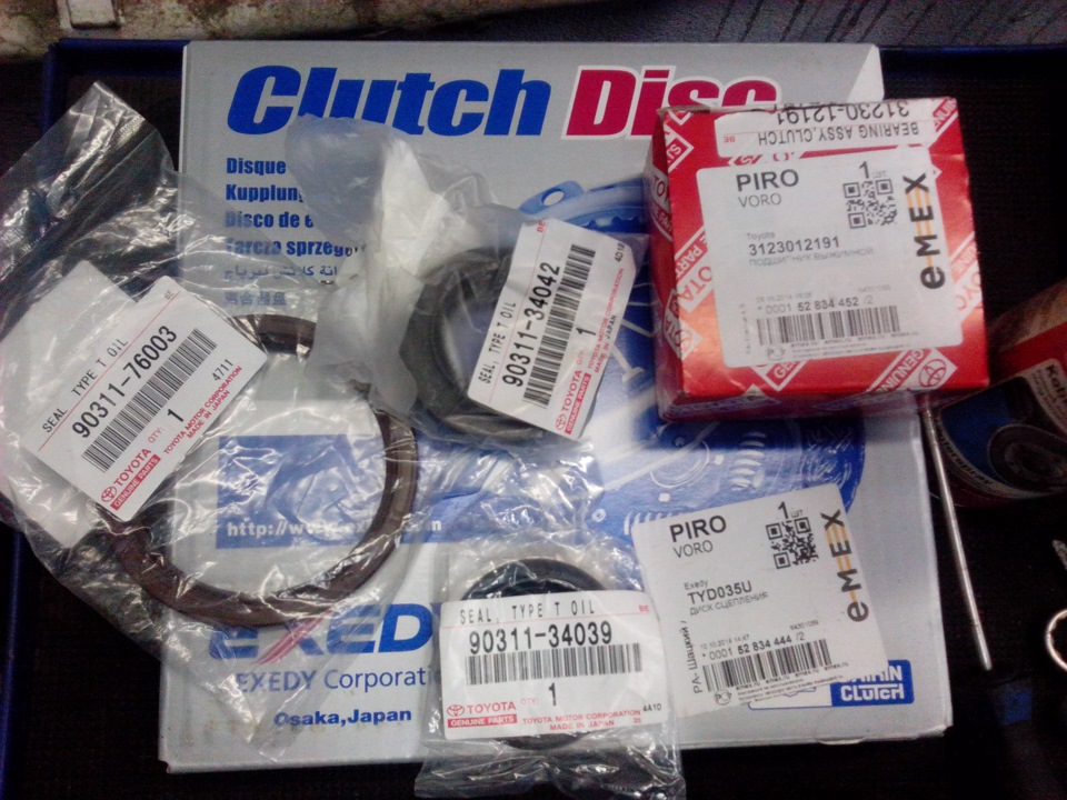 Большое ТО: диск сцепления, задний сальник коленвала и т. д. — Toyota ...