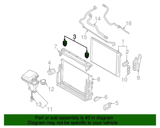 17117514402 Кронштейн радиатора водяного охлаждения BMW | Запчасти на ...