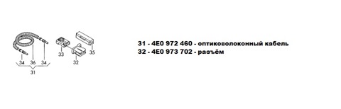 4E0972460 Оптоволоконный кабель VAG | Запчасти на DRIVE2