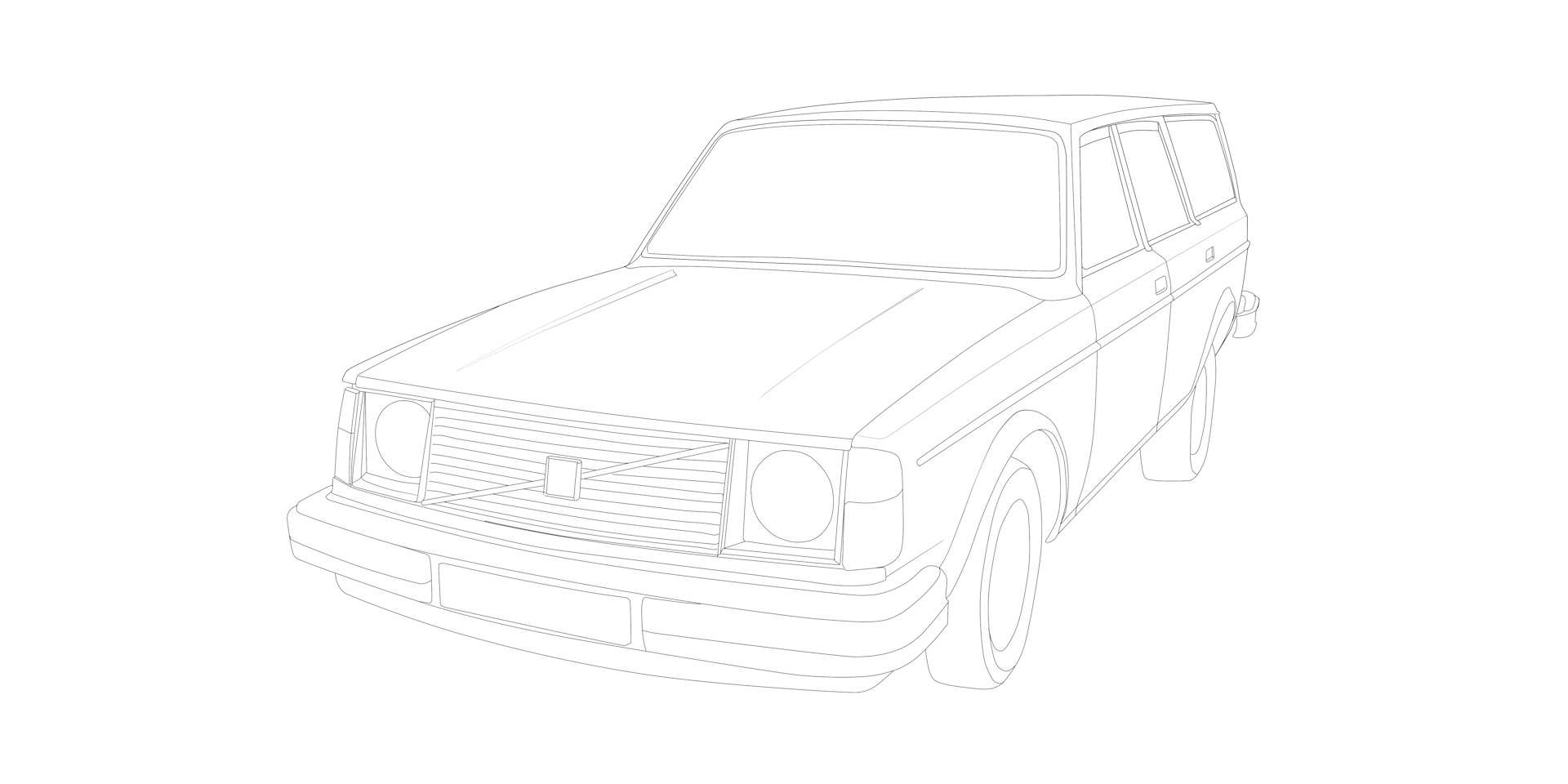 Эскиз — Volvo 245, 2,1 л, 1976 года | стайлинг | DRIVE2