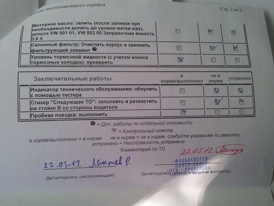 первое ТО или поездка на VW sever — Volkswagen Polo Sedan, 1,6 л, 2011 ...