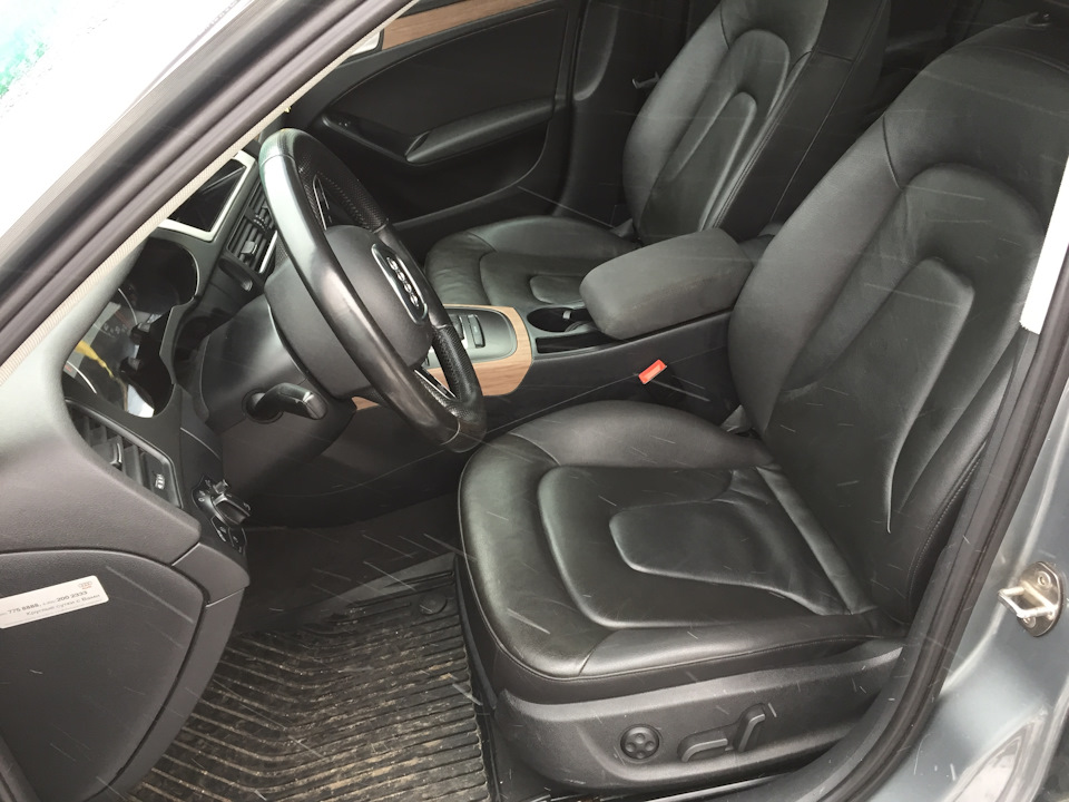 Кожаный электро салон ч.2. Установка передних сидений. — Audi A4 (B8 ...