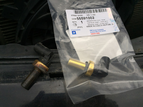 55591002 Датчик температуры охлаждающей жидкости GM | Запчасти на DRIVE2