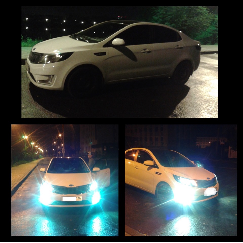 противотуманки — KIA Rio (3G), 1,4 л, 2014 года | аксессуары | DRIVE2