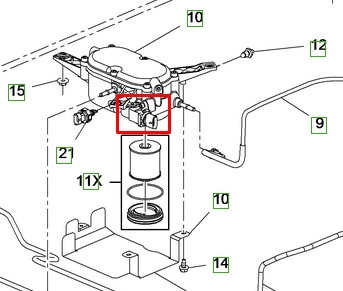 Поиск датчика на топливном фильтре — Opel Antara, 2,2 л, 2015 года ...
