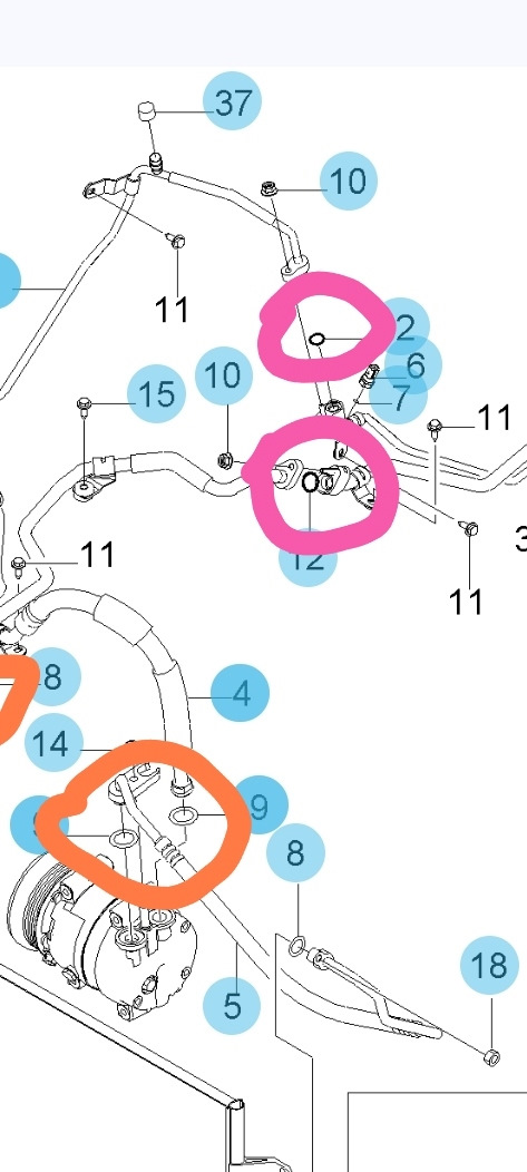 Ремонт кондиционера — Chevrolet Lacetti Sedan, 1,6 л, 2007 года | визит ...