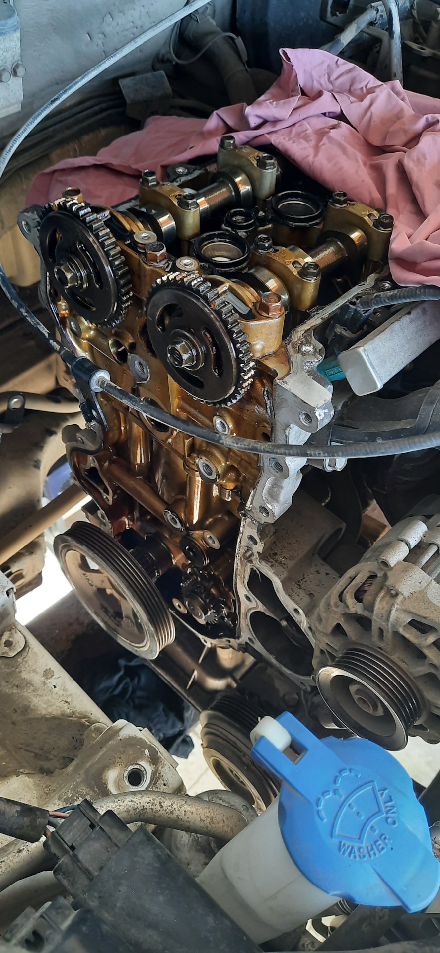 Замена цепи грм на hyundai i20 (G4LA) — Hyundai i20 (1G), 1,2 л, 2010 ...