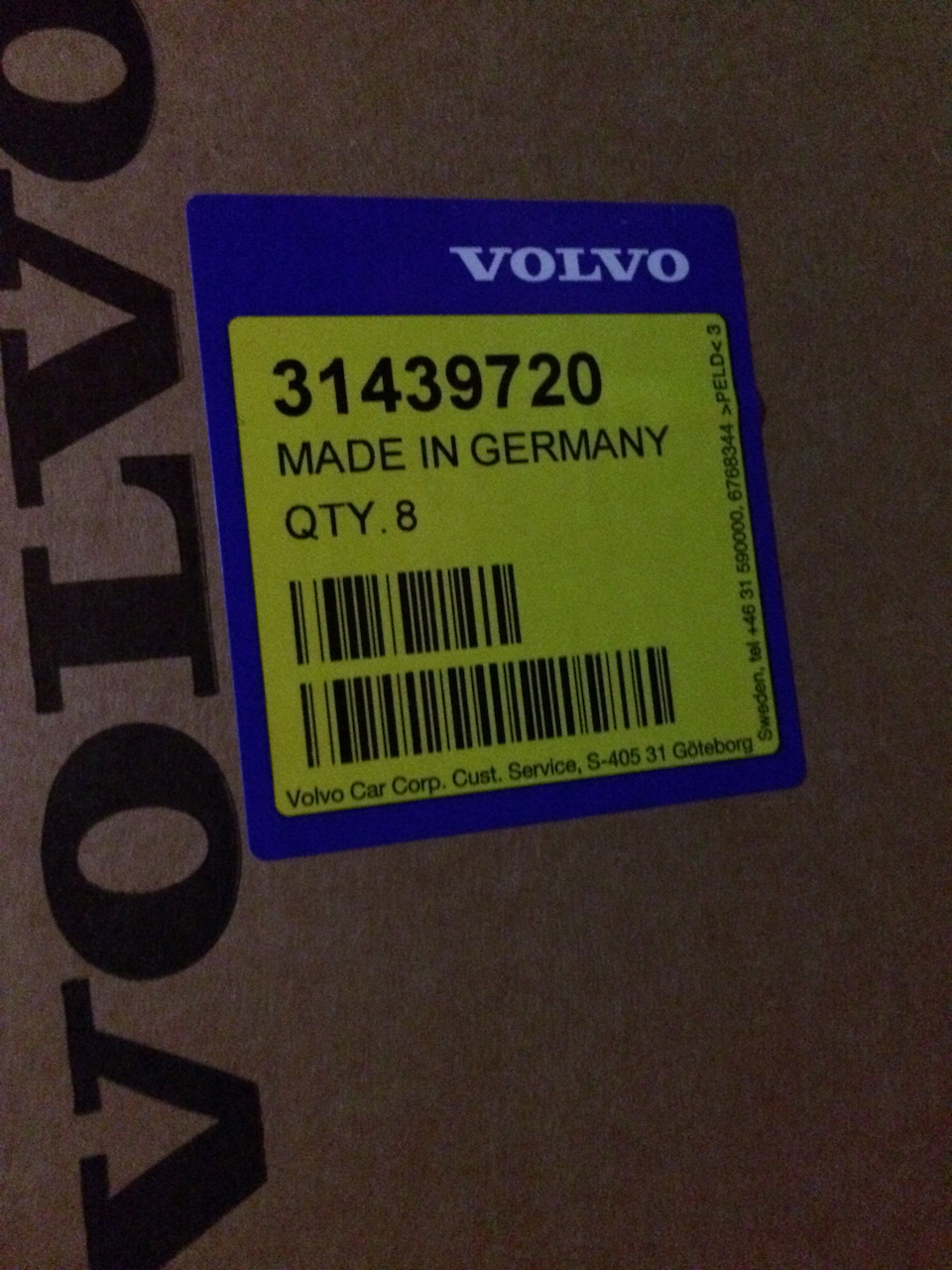 31439720 Антифриз концентрат 1литр Volvo | Запчасти на DRIVE2