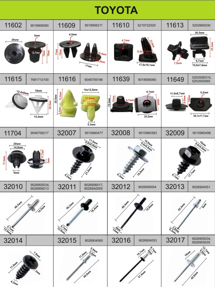 9026905034 КЛИПСА КРЕПЕЖНАЯ 845 TOYOTA LEXUS | Запчасти на DRIVE2