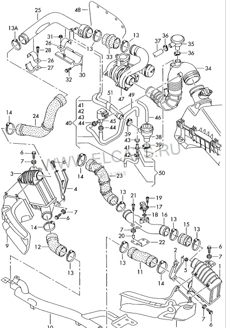 Замена байпаса, патрубка управляющей магистрали и хомутов системы ...