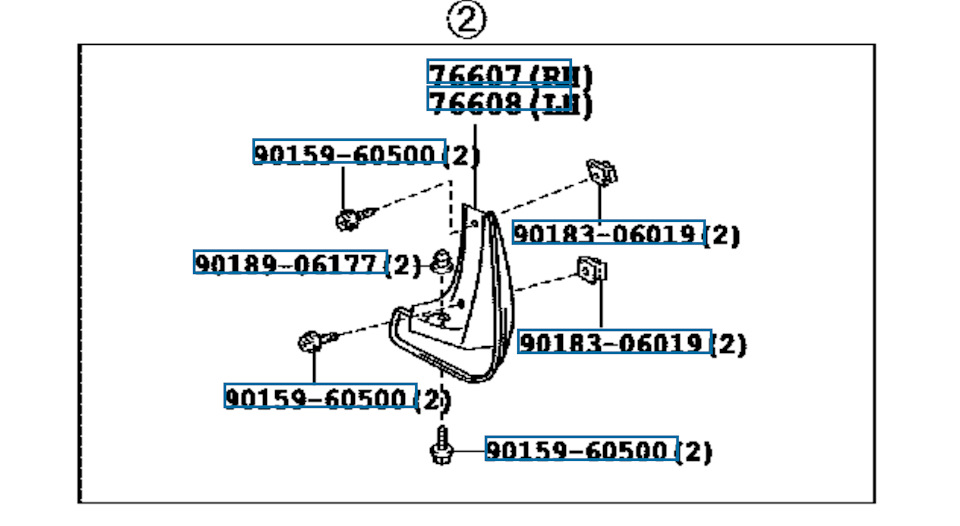 Замена передних брызговиков — Toyota Camry (XV40), 3,5 л, 2007 года ...