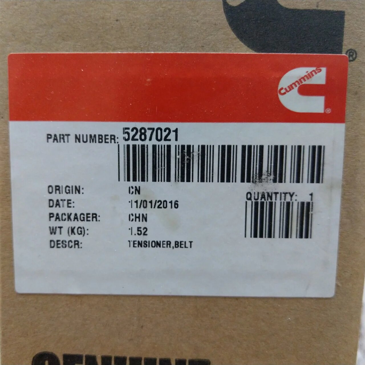 Натяжитель ремня / натяжной ролик для двигателя Cummins ISF 3.8 / ISBe ...