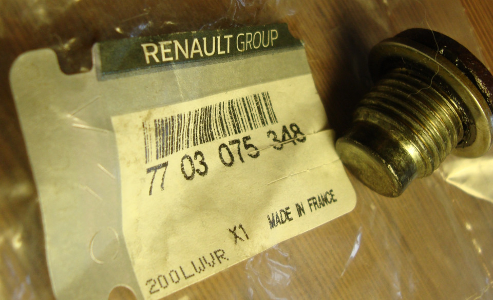 7703075348 Пробка RENAULT | Запчасти на DRIVE2