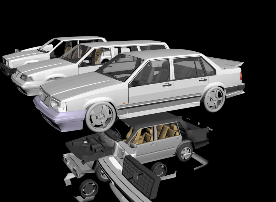 volvo 3d model v2 — Volvo 940, 2,3 л, 1990 года | наблюдение | DRIVE2