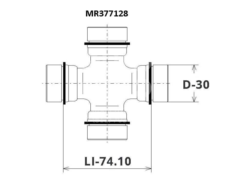3405A058 КРЕСТОВИНА КАРДАННОГО ВАЛА, ЗАДНЯЯ Mitsubishi | Запчасти на DRIVE2