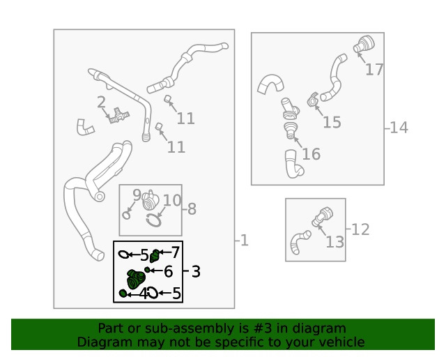 5Q0122291AK Фланец системы охлаждения двигателя Skoda Karoq VAG ...