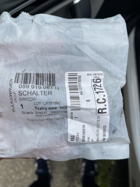 059919081H Датчик давления масла VAG | Запчасти на DRIVE2