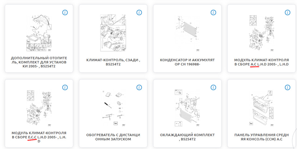 Не могу разобраться с каталогом Volvo и номером вентилятора отопителя ...