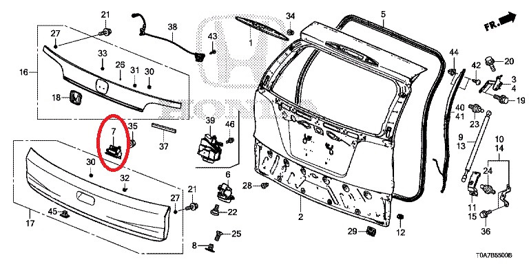 Замена кнопки багажника и сальника коленвала — Honda CR-V (RM), 2,4 л ...