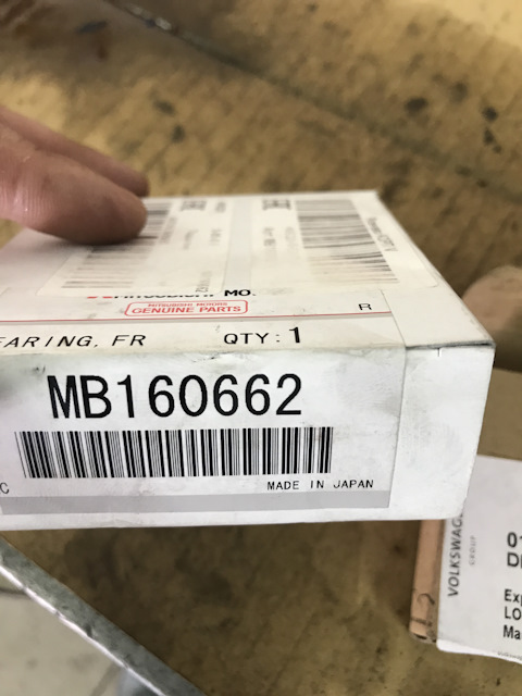 MB160662 Подшипник ступицы Mitsubishi | Запчасти на DRIVE2